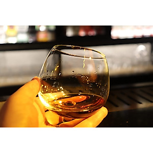 BothEarn Brandy Snifters Set of 2-13.5 Ounce (400 ml) Small Crystal Cognac Glasses - Good for Whiskey Bourbon Beer Milk Drink in Home Party Wedding Anniversary, BE031