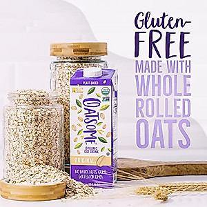 Oatsome Organic Oat Milk, 1-Liter Cartons, 6 Count, Regular, 202.86 Fl Oz