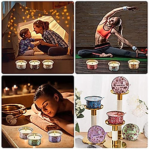 Gift Package Scented Candles Lemon, Fig, Lavender, Spring Fresh,Rose ，Jasmine，Vanilla，Bergamot，Strawberry, Peppermint, Rosemary, Gardenia Natural Soy Wax Portable Travel Tin Candle,Set of 12