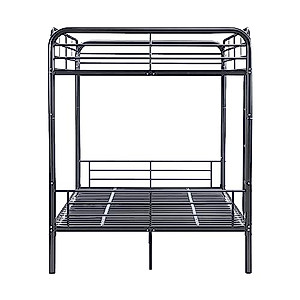 FUSVZ Metal Full Over Full Bunk Beds for Adults, Modern Style Metal Bunk Bed Full Over Full Size, Heavy-Duty Bunk Beds Frame with Ladders for Kids Boys Girls Teens Adults, Weight Capacity 500LBS