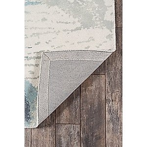 Momeni Illusions Wool Area Rug 5' X 7'6" Blue