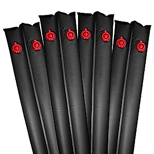 Pool Mate 1-3805-BLK-04 Heavy-Duty 16 Gauge 4-Foot Double Chamber Winter Water Bag for Swimming Pool Covers, 4 Pack, Black