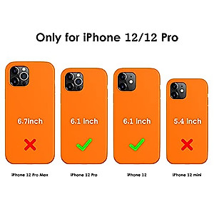 DTTO Compatible with iPhone 12/12 Pro Case Shockproof Silicone [Romance Series] Cover [Enhanced Camera and Screen Protection] with Honeycomb Grid Cushion for iPhone 12 6.1” 2020,Orange