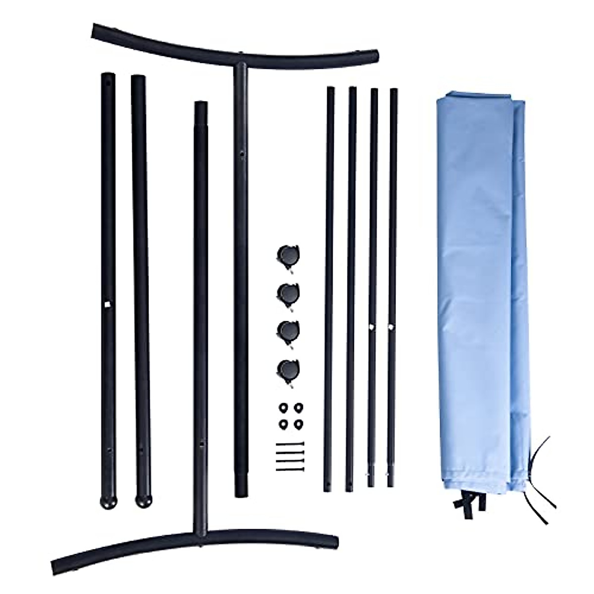 Grezone Single Large Panel Room Divider with Wheels Privacy Screen for Bed Room Dining Room Living Room Partition Home Office Dorm (Sky Blue)