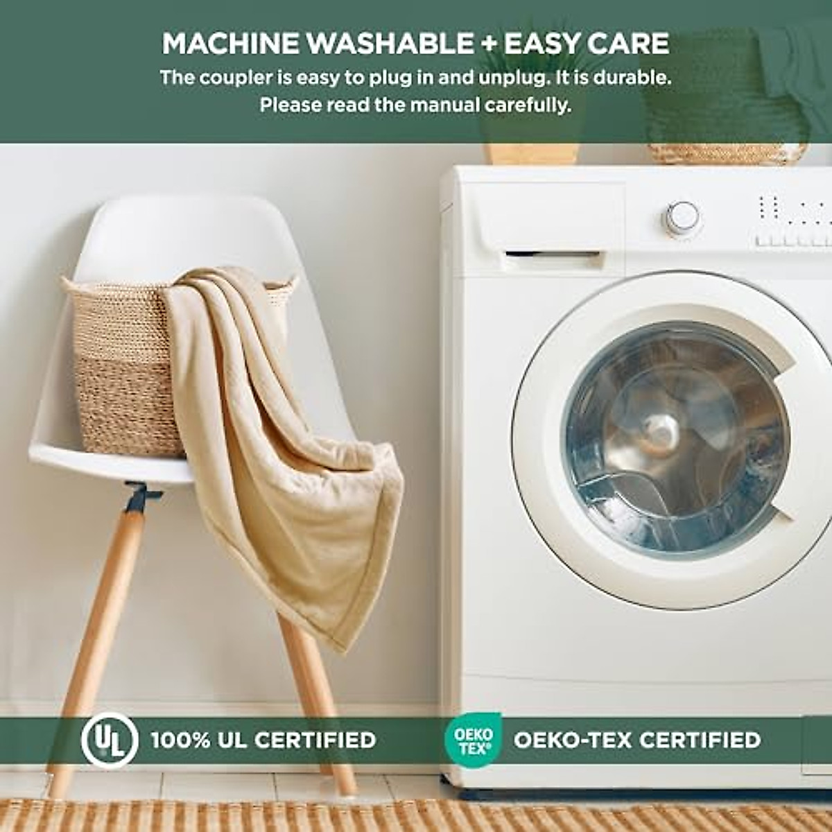 Woolrich Heated Plush to Berber Electric Blanket Throw Ultra Soft Knitted, Super Warm and Snuggly Cozy with Auto Shut Off and Multi Heat Level Setting Controllers, King: 100x90, Tan
