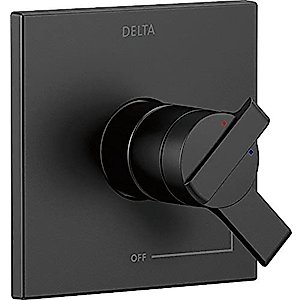 Delta Faucet Ara 17 Series Dual-Function Shower Handle Valve Trim Kit, Matte Black T17067-BL (Valve Not Included)