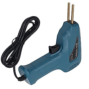 Plastic Welding Torch, Plastic Welder Staples Gun Kit, Bumper Repair Kit Plastic Crack Repair Kit, Car Bumper Repair Kit, Hot Stapler Flat/Outside Corner/Inside Corner/Wave Staples(Cyan US Plug)