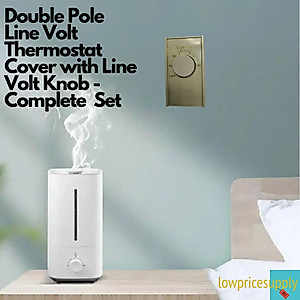 Ivory Single Pole Line Volt Thermostat Cover w/Line Volt Thermostat Knob Set - Replacement for Old Style S22 and D22 Thermostats - Easy to Install - Durable and Stylish