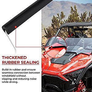 KEMIMOTO 1/2 Half Windshield, Polycarbonate UTV Front Hard Clear Heavy Duty Windshield Shock Resistance Compatible with Polaris RZR PRO XP / 4 (2020 2021 2022 2023)