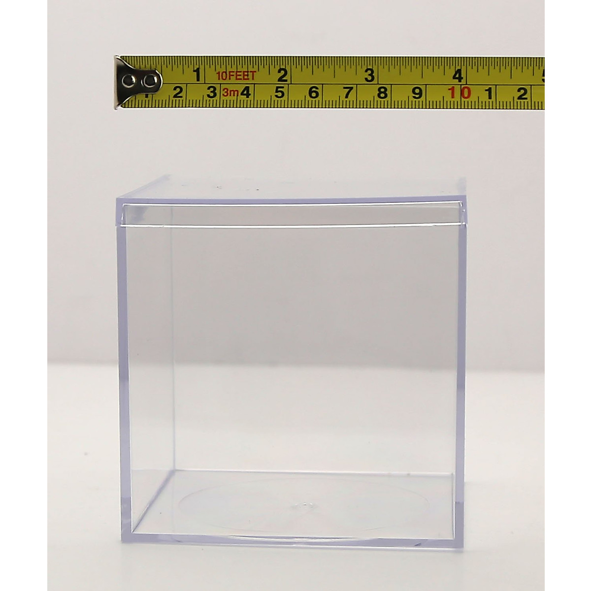 Clear Plastic Box - 4" Square X 4" Tall - 25 Boxes Per Pack