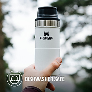 STANLEY Trigger Action Travel Mug 0.25L - Keeps Hot For 3 Hours - BPA-Free - Thermal Mug For Hot Drinks - Leakproof Reusable Coffee Cup - Dishwasher Safe - Wine