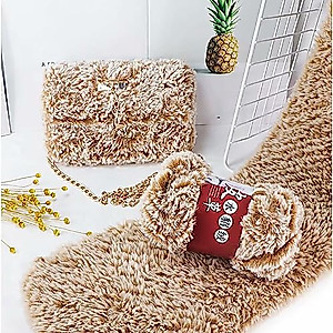 200g Faux Fur Crochet Yarn for Beginners, Fluffy Thick Velvet Crochet Yarn Super Soft Yarn Chunky Yarn for Crocheting Stuffed Animal Dolls Cushions Hats, 100g/Roll