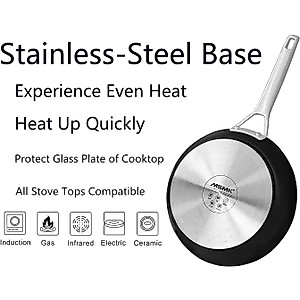 MsMk 8 inch and 10 inch Non Stick Frying Pans, Burnt also Nonstick Frying Pan Set, PFOA Free Non-Toxic, Scratch-resistant, Oven-Safe, Induction Ready, Compatible with All Cooktops
