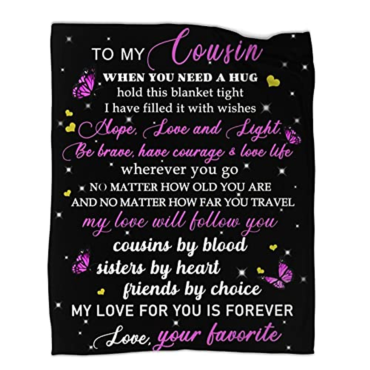 Cousin Gifts for Women to My Cousins Blanket Throws Best Cousin Gifts for Birthday Christmas Thanksgiving 50 "x60