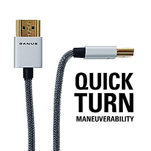 Sanus Super Slim 4' HDMI Cable - 4 Feet - 18 Gbps High-Speed Supports Full 1080P, 4K, UltraHD, 3D, Ethernet, and Audio Return Channel - SOA-SH4