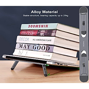 REYPAZ Notebook, Laptop Stand for Desk - Adjustable Ergonomic Aluminum Computer Holder for Laptop - Portable Laptop Holder for Home, Office Desk etc