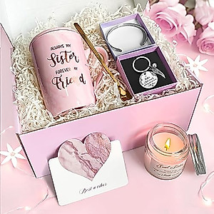 ICRGB Sister Birthday Gift ideas, Gifts Basket for Sister, Unique Birthday Gift Box for Sister, Customized Sister Friendship Gifts, Gift Set for Women, Thank You Gift for Sister