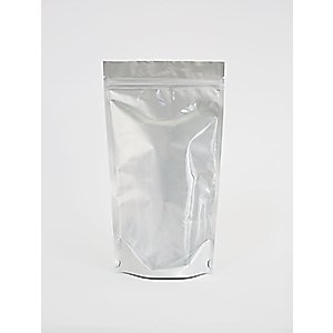 Black/Clear Mylar Stand Up Bags Pouches with Zipper 6.5 X 11.5 X 3.5 inches (16 Oz) 100 pcs