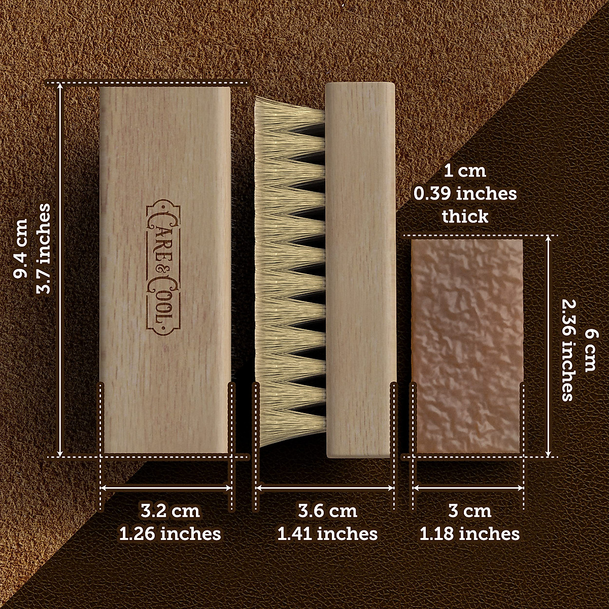 Care & Cool Suede and Nubuck Cleaner Kit (8 oz) Restores Color & Vibrancy to Shoes Clothes, and Furniture (Essential Kit)