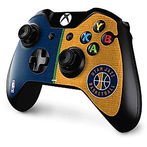Skinit Decal Gaming Skin Compatible with Xbox One Controller - Officially Licensed NBA Utah Jazz Split Canvas Design