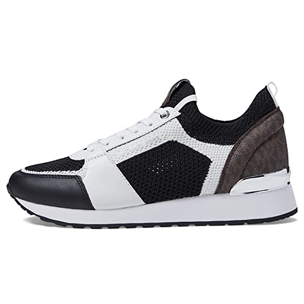 Michael Kors Billie Knit Trainer Black/Optic White 6.5 M