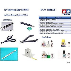 Tamiya 24136 1/24 Volkswagen 1300 Beetle 1966 Plastic Model Kit