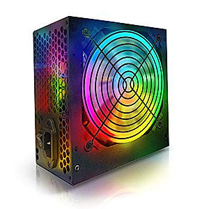 Smartbuy 1000W LED Fan Silent PC ATX Power Supply PSU SATA 12V PCI-E w/Auto Fan Speed Control w/Multi-Function Protection (RGB LED)