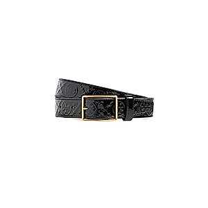 Tory Burch Women's T Monogram Patent Belt, Black, S