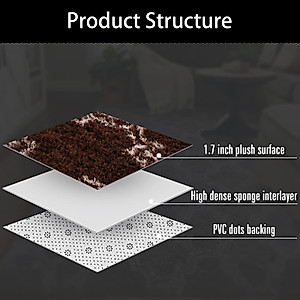 HOMORE Luxury Bedroom Rug, 4x6 Feet Area Rug for Living Room, Modern Fluffy Rugs, Soft and Comfy Rug for Kids Nusery Dorm and Home Office, Brown/Beige