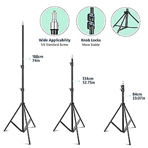 Torjim Softbox Photography Lighting Kit, Professional Photo Studio Lighting with 2x27x27in Soft Box | 2X 85W 3000-7500K E26 LED Bulb,Continuous Lighting Kit for Video Recording, Portraits Shooting