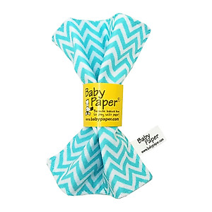 Baby Paper Original Crinkle Sensory Toy | Black and White Zig Zag and Turquoise Zig Zag 2-Pack | Crinkle Paper for Babies | Sensory Baby Toys
