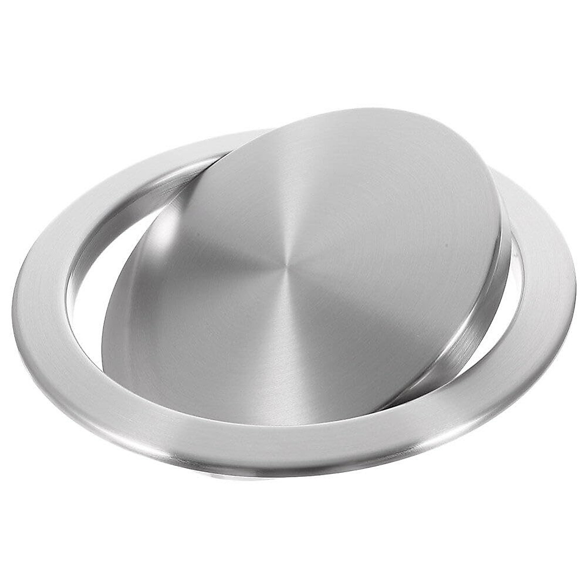 DOITOOL Trash Can Lid, Built-in Trash Chute Flap Cover Swing Trash Bin Lid 25CM Trash Grommet for Kitchen Countertop Office Desk Door Chute Hole Drawer