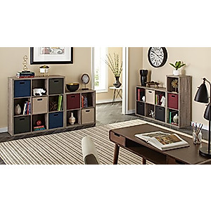 ClosetMaid 6 Cube Storage Shelf Organizer Bookshelf with Back Panel, Easy Assembly, Wood, Weathered Gray