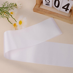 ACO-UINT 16Pcs White Sash Blank Sashes Satin Sashes Custom Sash for Pageants Graduation Birthday Prom Court Senior Bride to Be Party Accessory