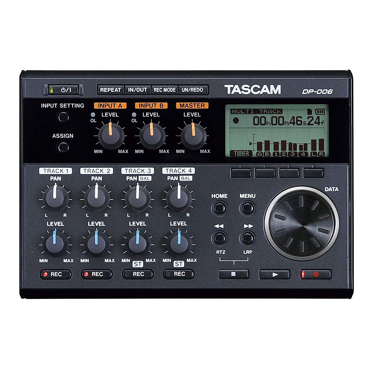 Tascam DP-006 Digital Portastudio Multi-Track Recorder Bundle with Closed-Back Studio Monitor Headphones and 32GB SD Card (3 Items)