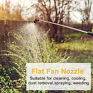 Sydien 20Pcs Plastic 1/4 BSPT Male Thread Flat Fan Sprayer Tip 80 Degrees Nozzles For Cooling, Agricultural Irrigation, Waste Gas Treatment Yellow