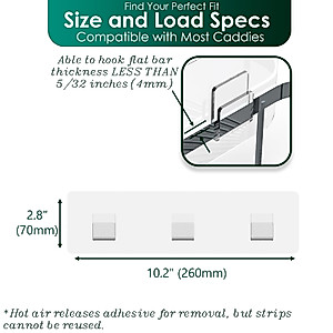 Jovware Shower Caddy Adhesive Replacement Sticker Flat Hook Adhesive Shower Caddy Hooks Flat Hook Flat Shower Caddy Hooks Transparent Strong Hook for Bathroom Shower Organizer Hanging Kitchen 4 Pack