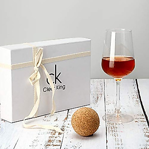 Wine Cork Ball Wooden Cork Ball Stopper for Wine Decanter Carafe Bottle Replacement (2 Pieces, 2.4 Inch/ 6.1 cm)