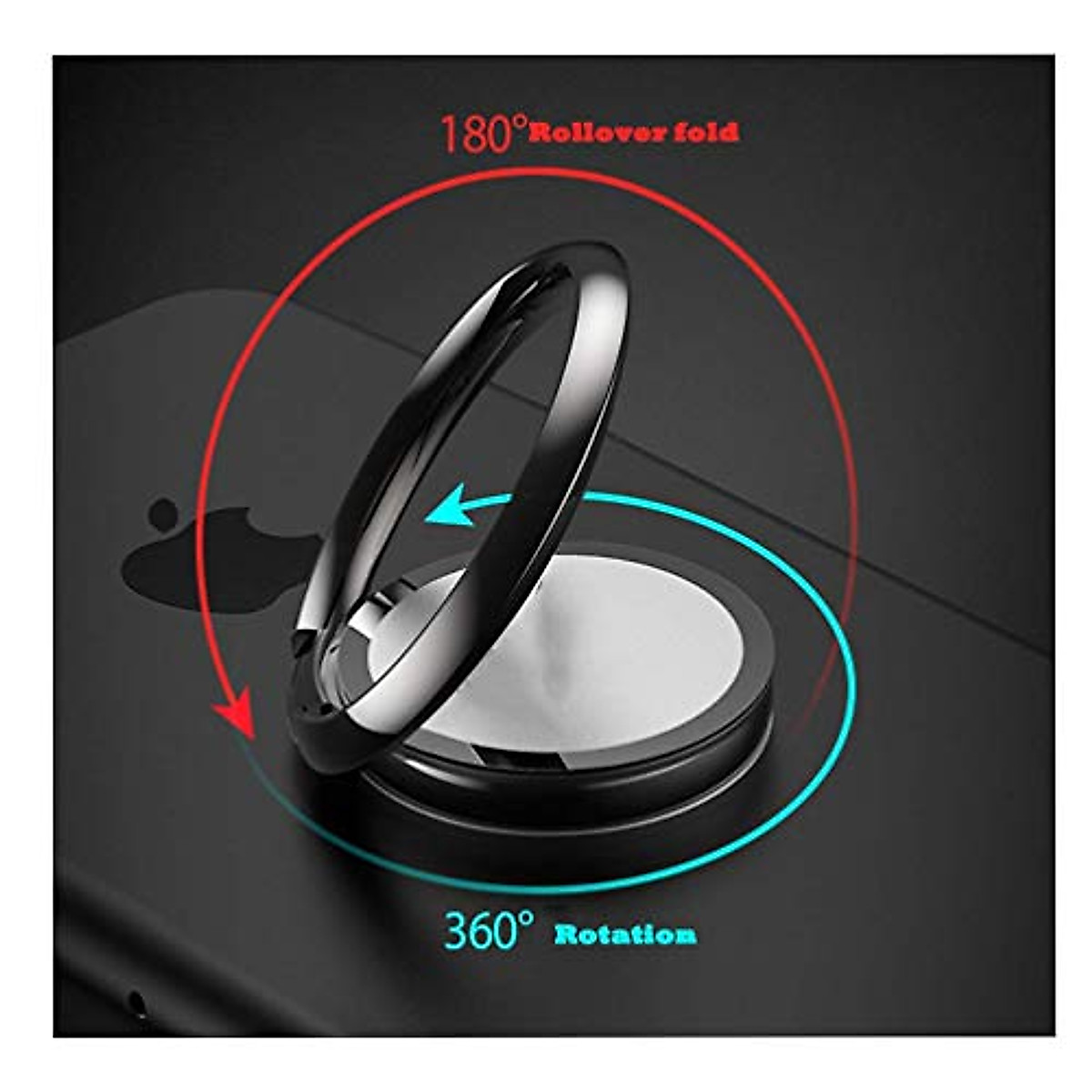 Phone Ring Holder Stand Finger Kickstand 360° Rotation Metal Ring Grip with Magnetic Phone Car Mount Holder Set Compatible with iPhone, Samsung, LG, Sony, HTC ETC (Rose Gold)