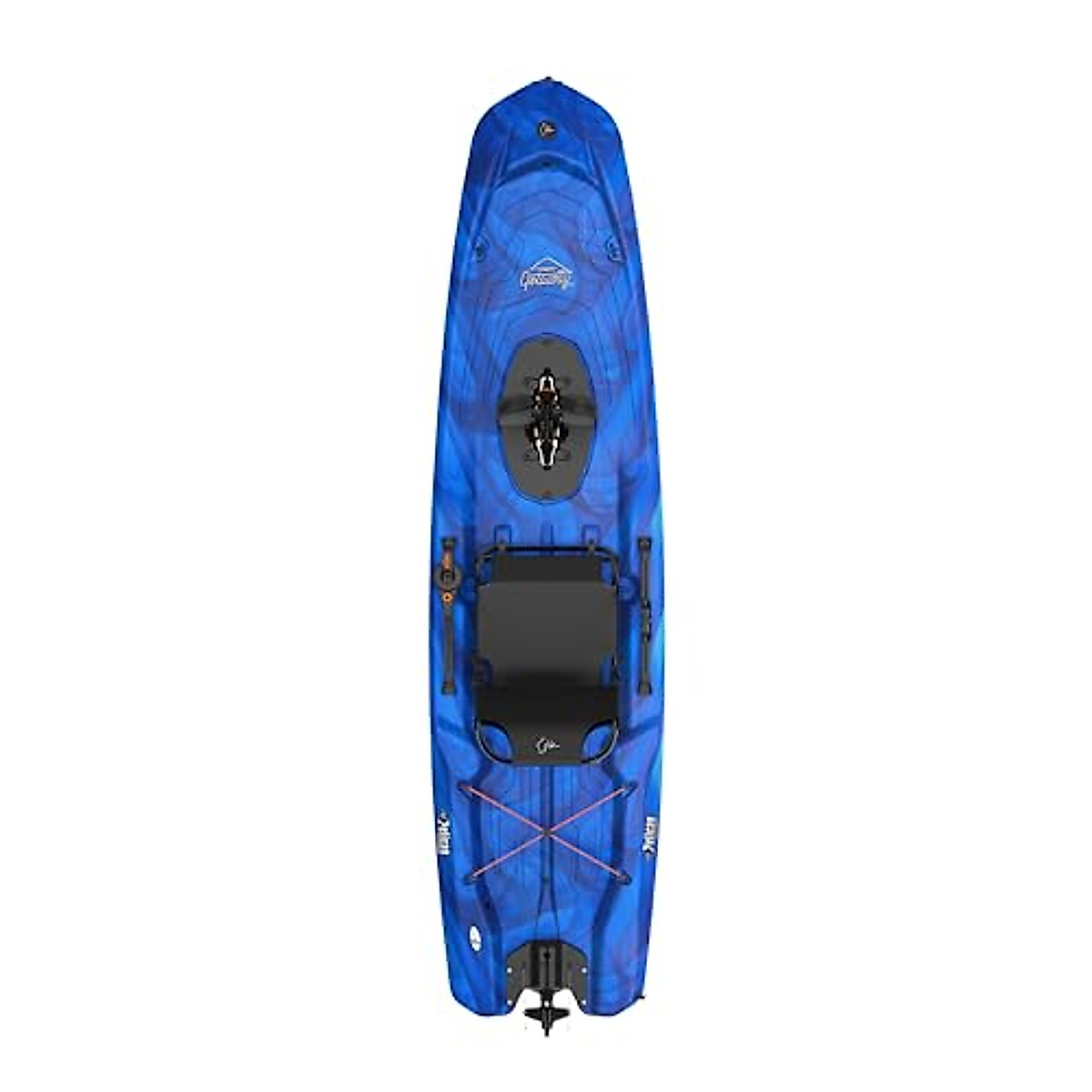Pelican - Getaway 110 HDII Recreational Kayak- Sit-on-Top - Lightweight and Stable one Person Kayak Vapor Deep Blue-White- 11 ft