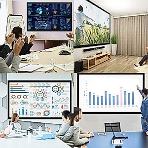 VEVOR Projector Screen Fixed Frame 130inch Diagonal 16:9 Movie Projector Screen 4K HD with Aluminum Frame Projector Screen Wall Mounted for Home Theater Office