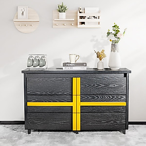 VOPEAK White Dresser for Bedroom, Wood Dresser, 9 Drawer Dresser with Fluted Finish, Modern Large & Long Dresser for Cloth Storage, TV Stand Dresser, Chest of Drawers for Clost, Nursery, Living Room.