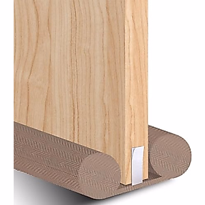 Shalmid Home Under Door Draft Stopper, 24 to 38 Inch Adjustable Draft Stoppers, Blocks Dust Wind Light Noise (Coffee Stripe)