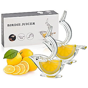 2 Pack Bird Lemon Squeezer, Lemon Juicer Acrylic Manual Juice Lime Squeezer Bird Shape Lemon Slice Wedge Squeezer (2)