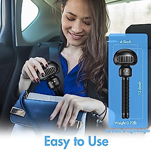 Stroller Fan Clip On Fan for Baby Stroller, Bladeless Portable Baby Fan for Stroller, Auto Oscillating 4000mAh Rechargeable Battery Operated Small Personal Fan for Car Seat Crib Bike Bed Travel Trip