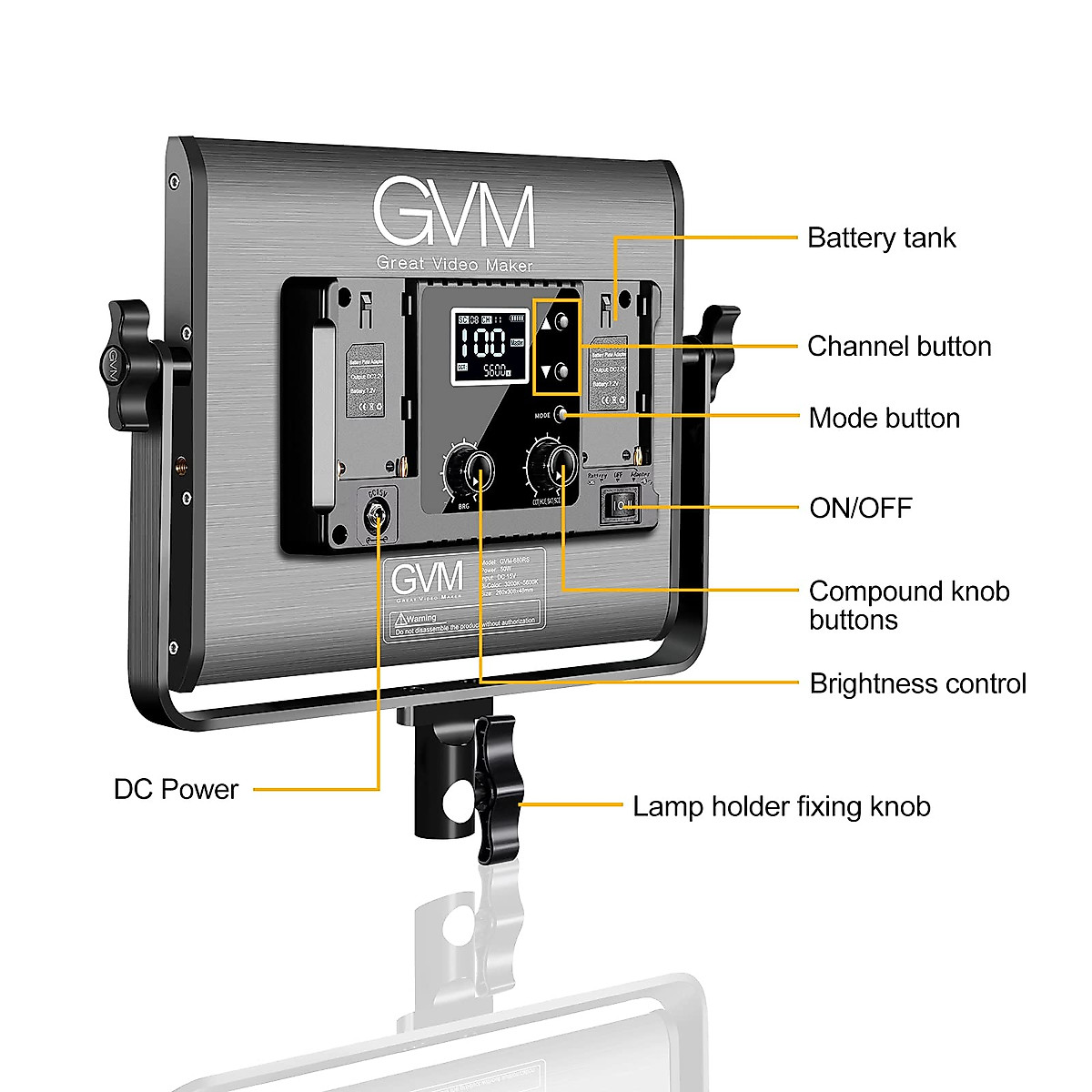 GVM RGB Photography Lighting Kits with 2 Softboxes, 680RS 50W Studio Lights with Bluetooth Control, 2 Packs Video Light with 18 Lighting Scenes, led Panel Lights for Video Recording, 8500lux/0.5m