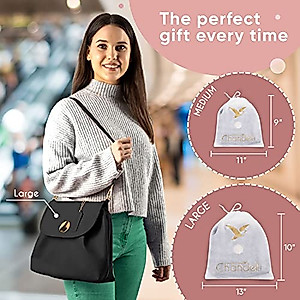 Chandelli Travel Toiletry Bag for Women with 4 Inner Pockets, Gold Accents & Hook, Waterproof, Black, Medium