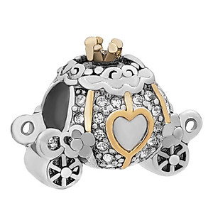 CharmSStory Cinderella Carriage Charm Beads For Charm Bracelets (Cinderella Carriage)