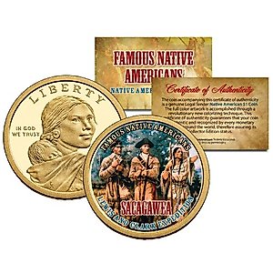 SACAGAWEAFamous Native Americans Dollar US Coin LEWIS CLARK EXPEDITION Indian