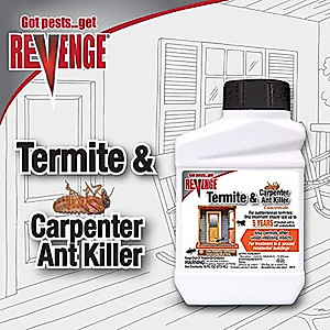 Revenge Termite & Carpenter Ant Killer Spray, 16 oz Concentrate, Long Lasting Pesticide for Indoors and Outdoors